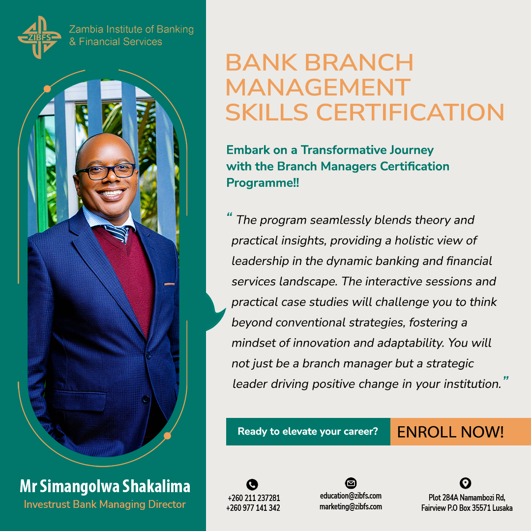 ENROL ON THE BRANCH MANAGERS CERTIFICATION PROGRAMME! – Zambia ...
